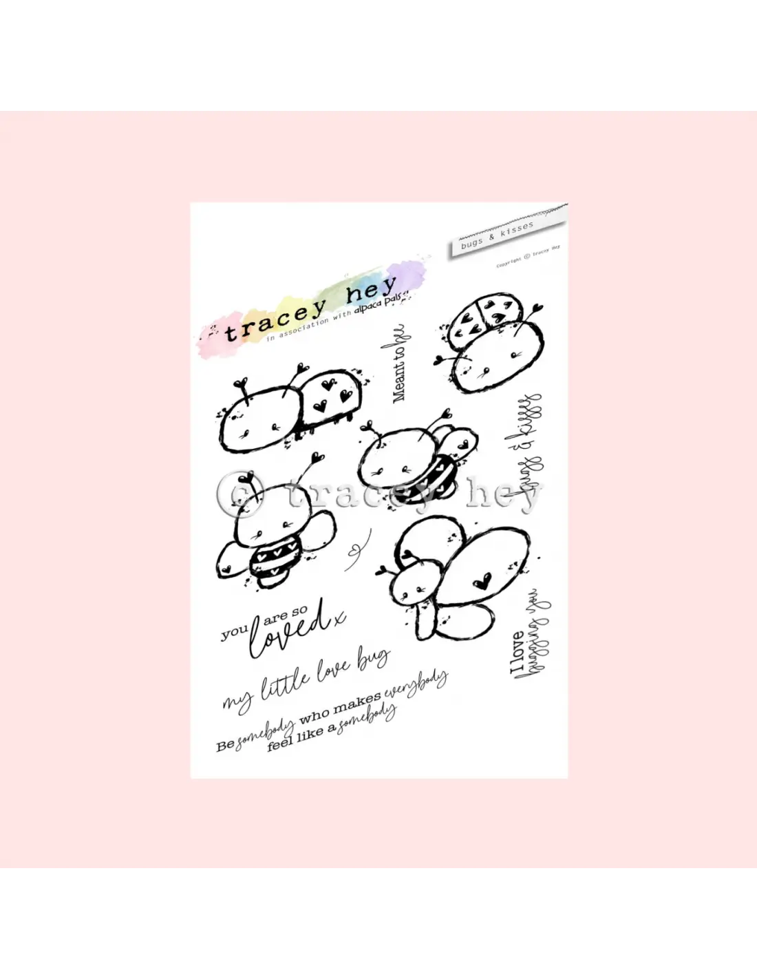 Sello Tracey Hey “Bugs & Kisses” A6 - Scrapttina