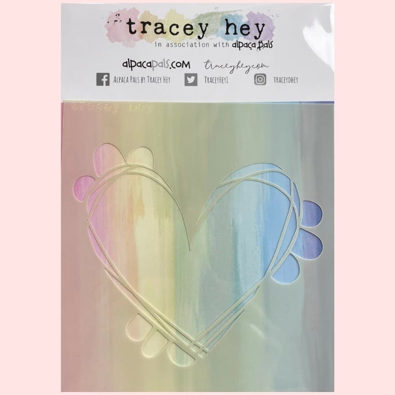 Stencil Tracey Hey “Sketchy Heart” - Scrapttina