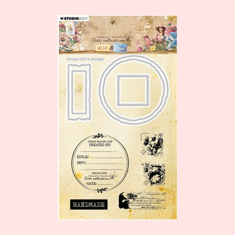 Sello y Troquel Circulo ATC & Stamps Studio Light - Scrapttina